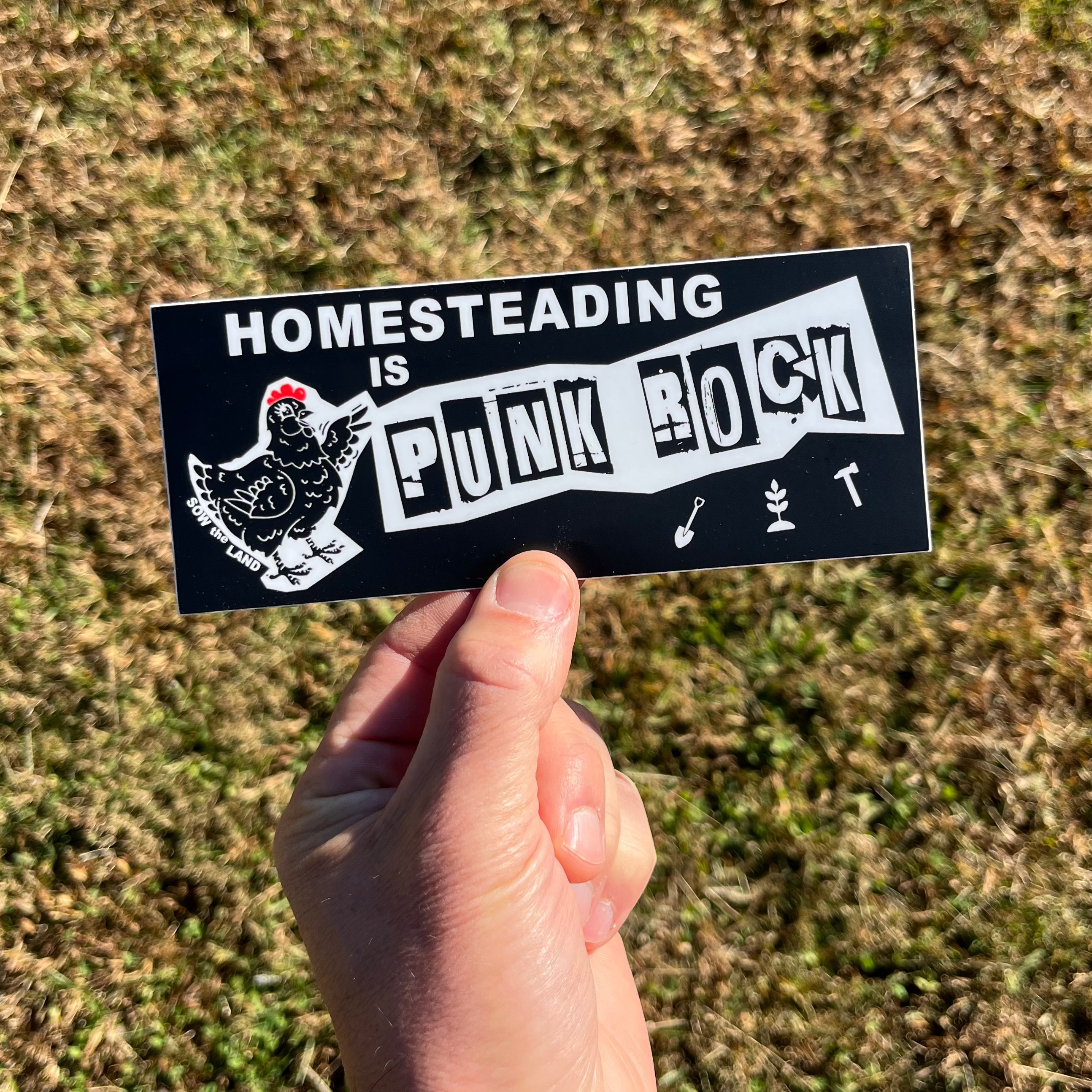 Homesteading is Punk Rock Bumper Sticker – Sow the Land
